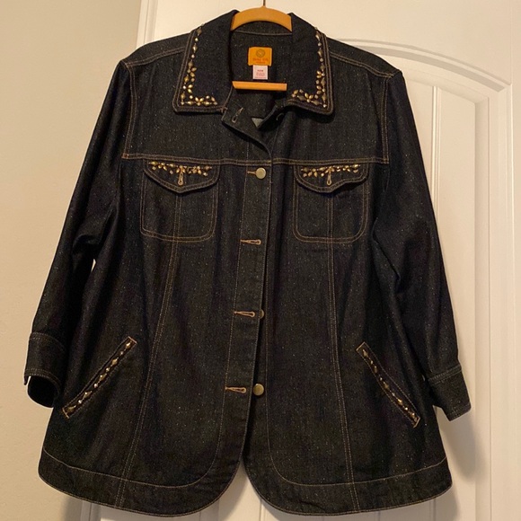 Ruby Rd. | Jackets & Coats | Ruby Rd Embellished Denim Jacket | Poshmark